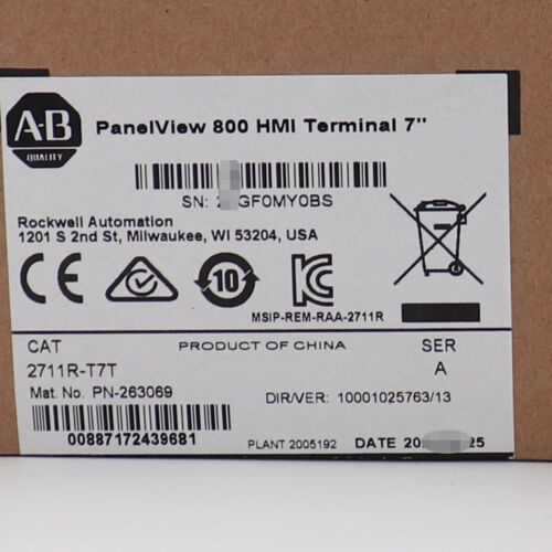 2711R-T7T Allen-Bradley Panelview 800 HMI Terminal 7'' 2711RT7T ...