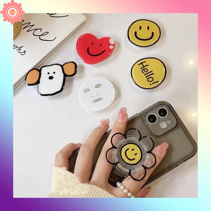 Cute Smiling Expression Phone Bracket Fashion Universal Love Heart ...