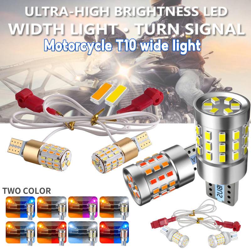 2Pcs T10 / T15 Dual Contact Motorcycle Signal Light Side Lamp Dual ...
