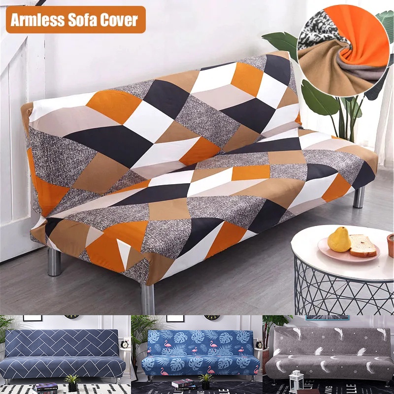 Armless Sarung Sofa Sofa Bed Slipcover Couch Cover Stretch Sofa Bed ...
