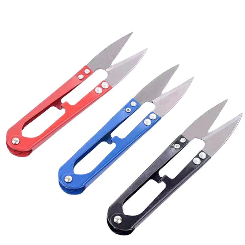 U-shaped Scissors Plastic Handle Cross Stitch Thread Trimming Thread ...