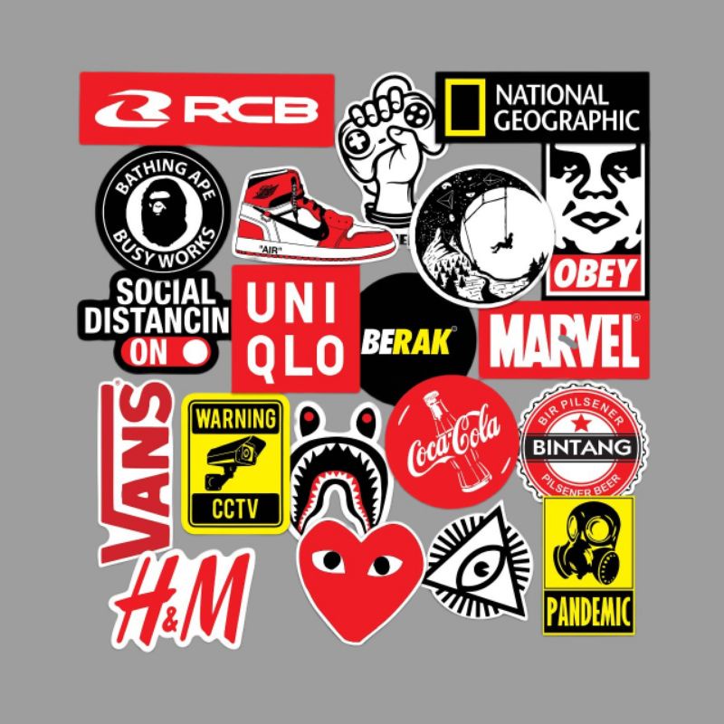 HP 1 PACK LOGO STICKERS Brand hybeast cellphones, laptop stickers ...