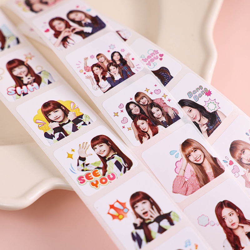 500PCS KPOP Girl Group BLACKPINK Lisa Stickers Roll Sealing Stickers ...