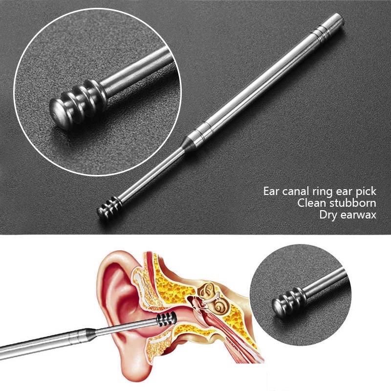 High Quality Metal Ear Pick Cleaner Tweezer Spoon Spring Dry Ear Wax ...