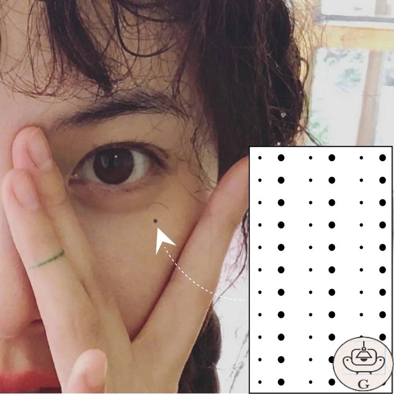 GS Trendy Temporary Fake Mole Tattoo Sticker / Waterproof Small Dot ...