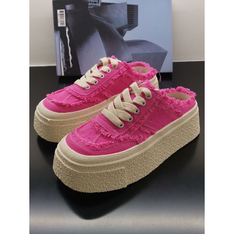 2024 Raya Influencer Retro Square Toe Half Slippers Women Outer Wear ...