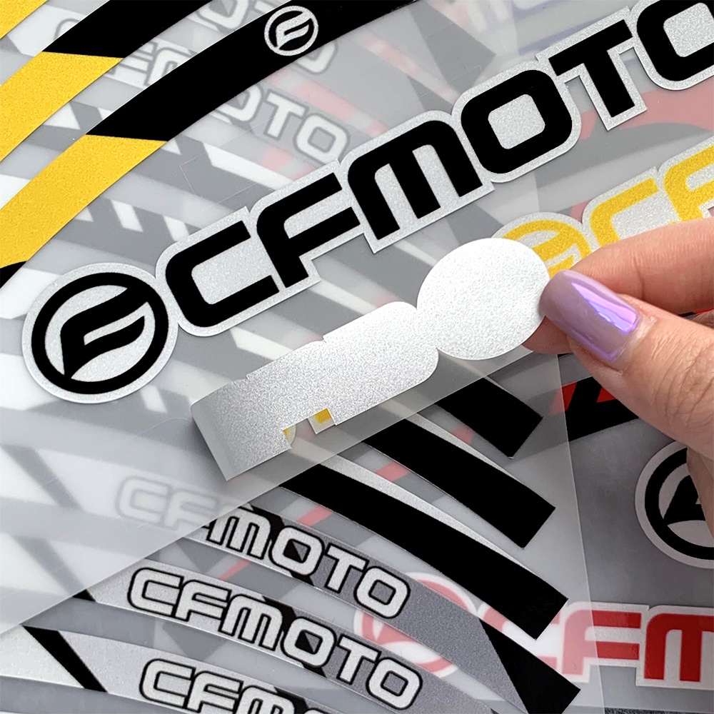 17" Reflective Motorcycle Rim Hub Strips Decal Stickers For CFMoto ...