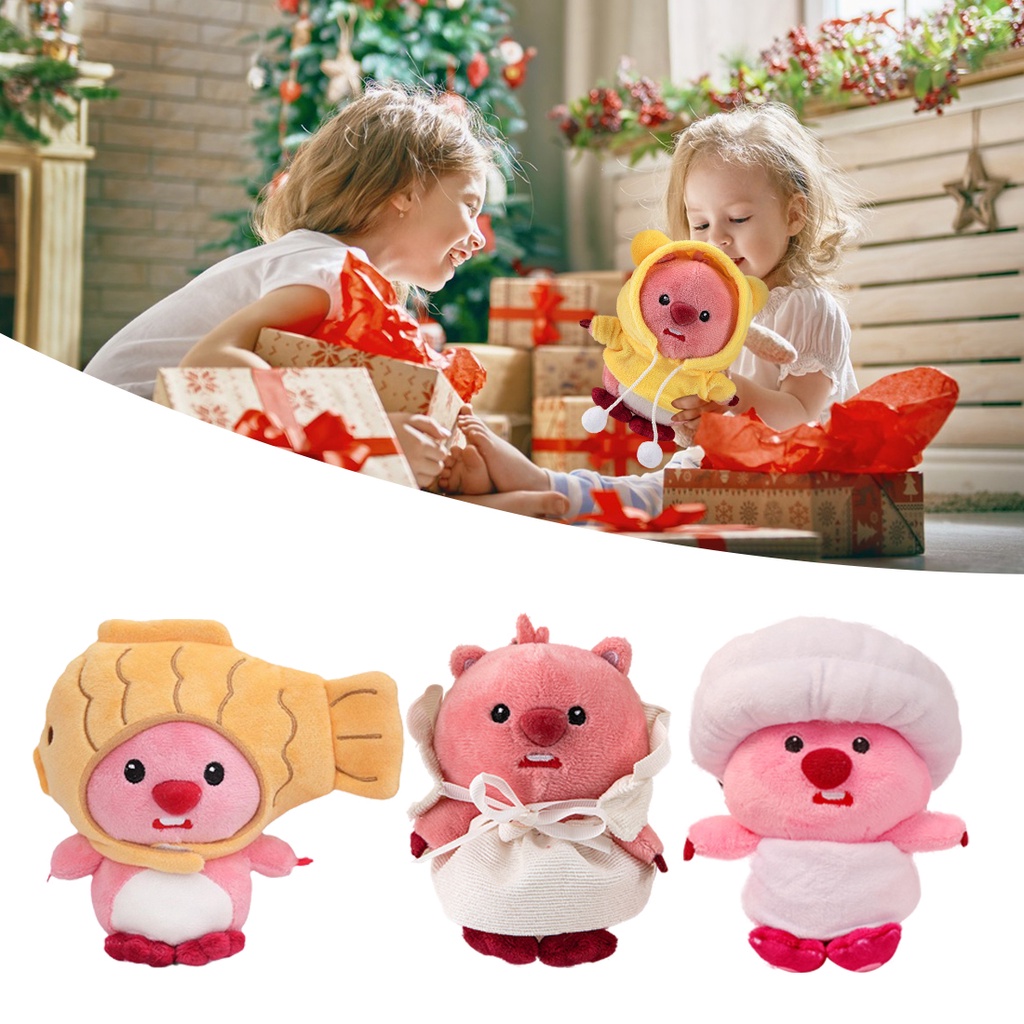 Cute Loopy Plush Toys Lovely Korea Style Pink Little Beaver Doll Kawaii ...