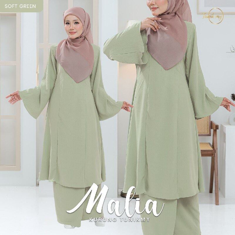 KURUNG MALIA | IRONLESS ITALIAN CREPE | BAJU KURUNG RIAU | KAIN LIPAT ...