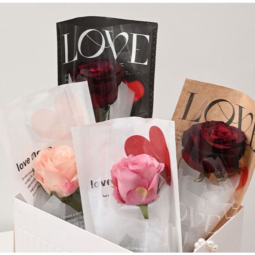 1pc Lot Single Rose Flower Packaging Bag Gift Wrapping Paper Wedding ...