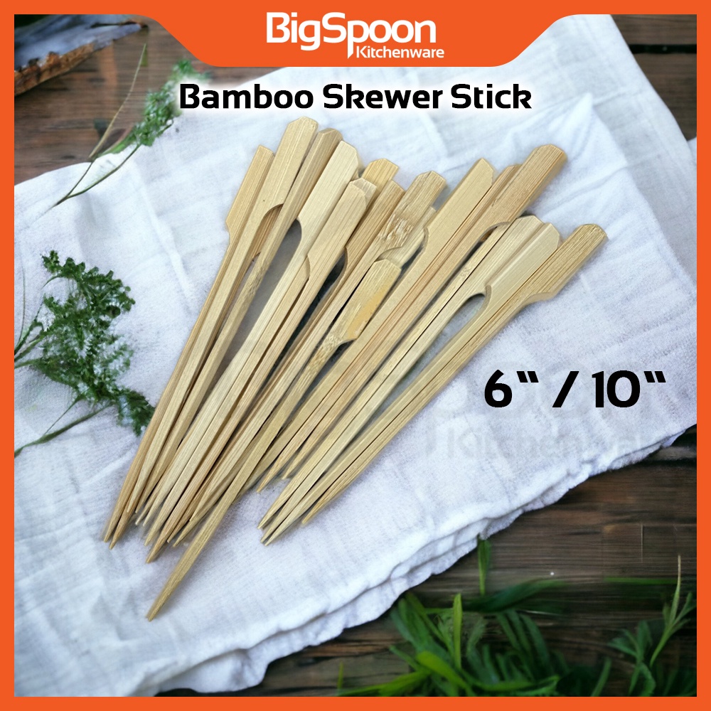 BIGSPOON 6/10 Inch Bamboo Skewer Stick for Cocktail, Appetizers, BBQ ...