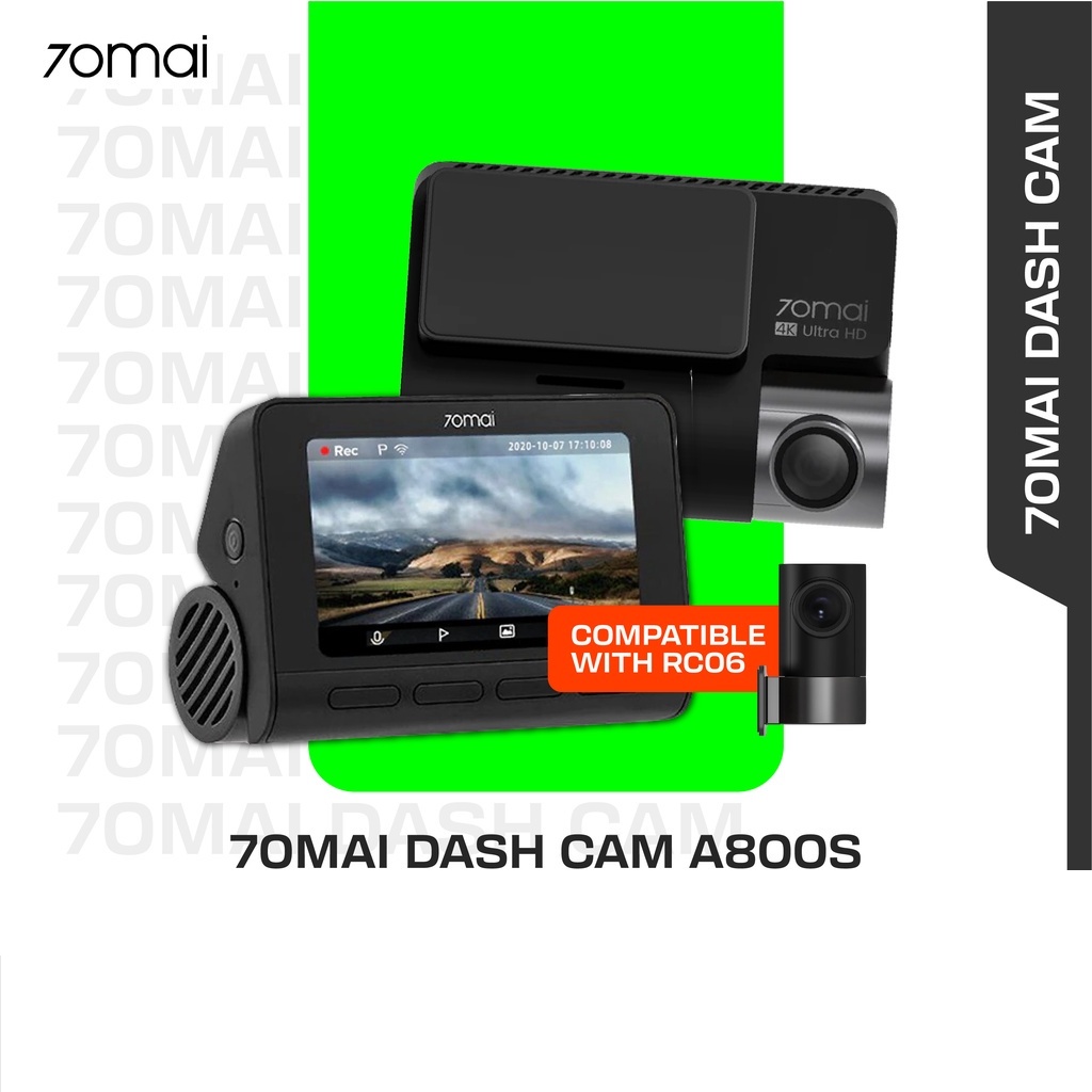 70mai A800s 4K Dash Cam Built-in GPS Dual Vision Rear Cam Global Version A800 ADAS 24 Hours ...