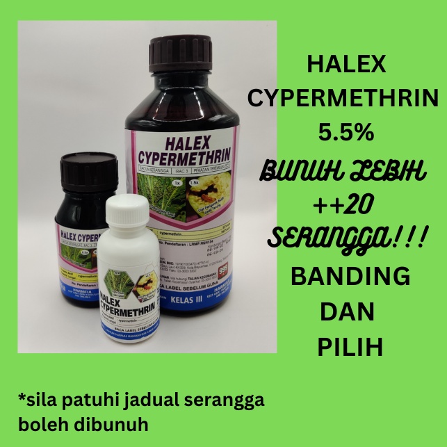 Racun Serangga Cypermethrin 5.5% 1L pianggang ulat gulung daun ratus ...