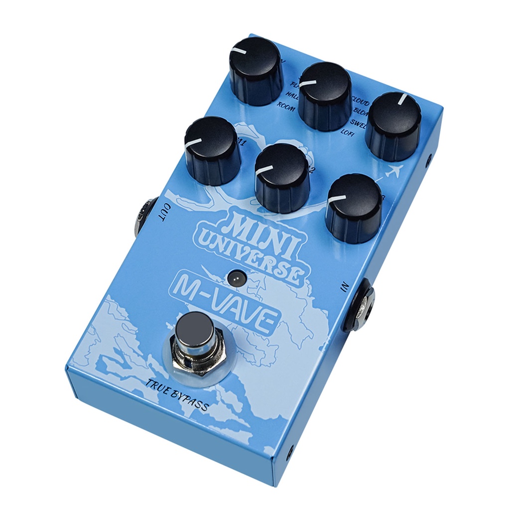M-VAVE MINI Universe Electric Guitar Effect Pedal Digital 9 Reverb Room ...