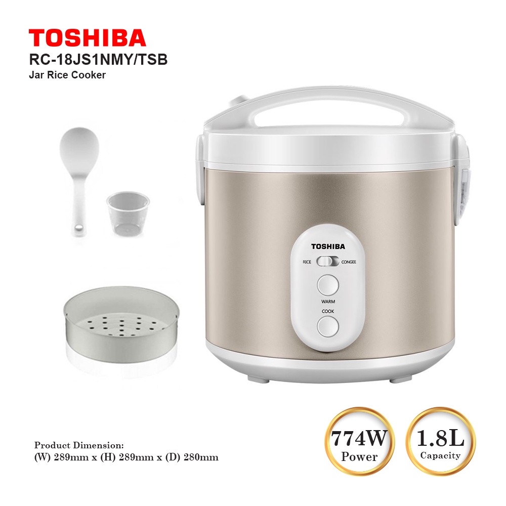 TOSHIBA Jar Rice Cooker With Congee Function (1.8L) RC-18JS1NMY ...
