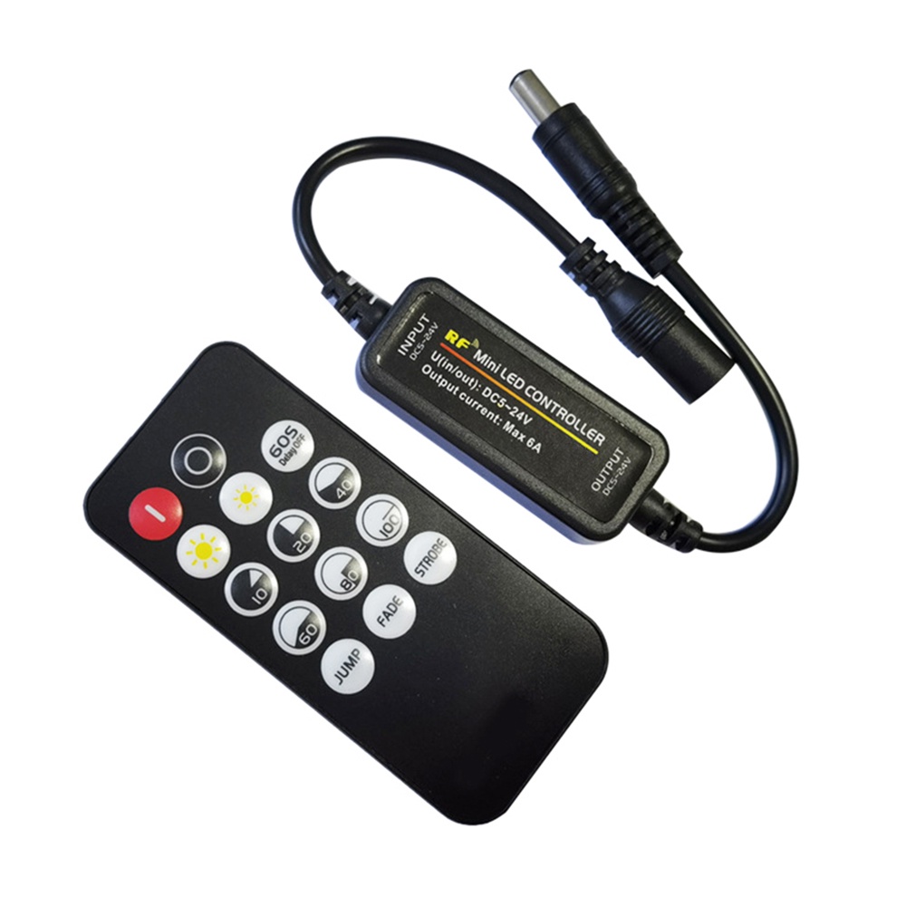 DIYMORE Mini RF Dimmer Controller 14 Keys DC5V 12V 24V Dimmer Switch ...