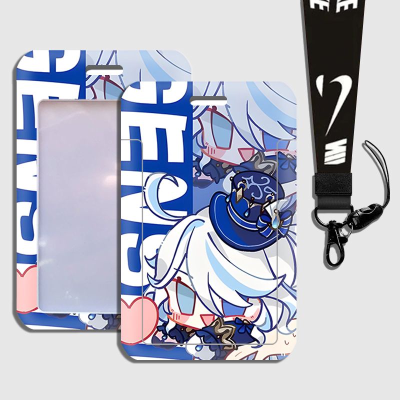 Q Version Genshin Impact Hutao Neuvillette Furina DIY Student ID Card ...