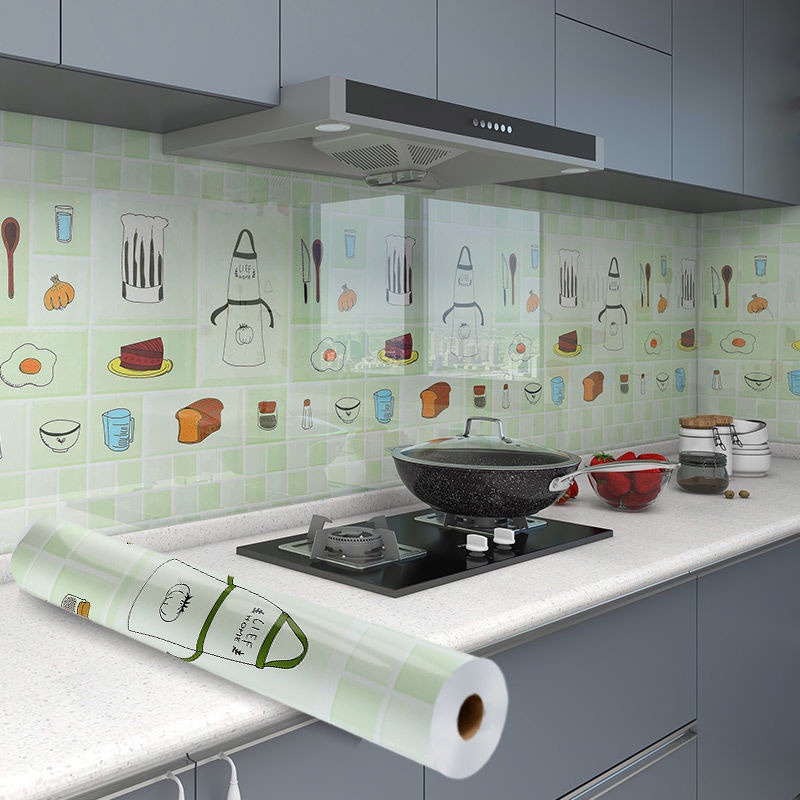 READY STOCK Kitchen Self-Adhesive Thickened Waterproof Oil-Proof ...