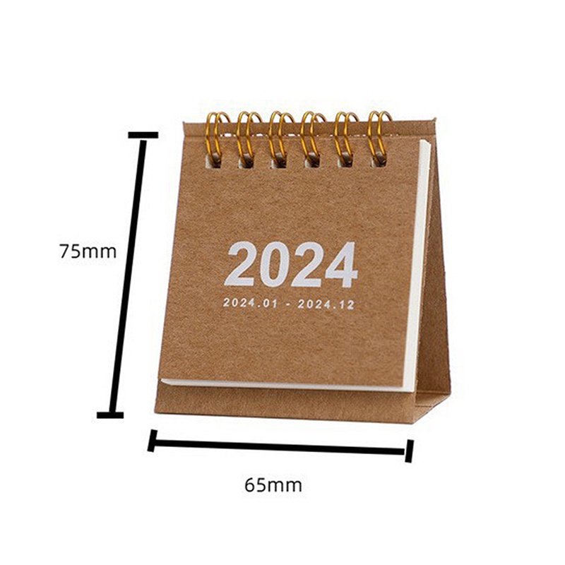 2024 cartoon mini desk calendar ins student desktop punch card display ...