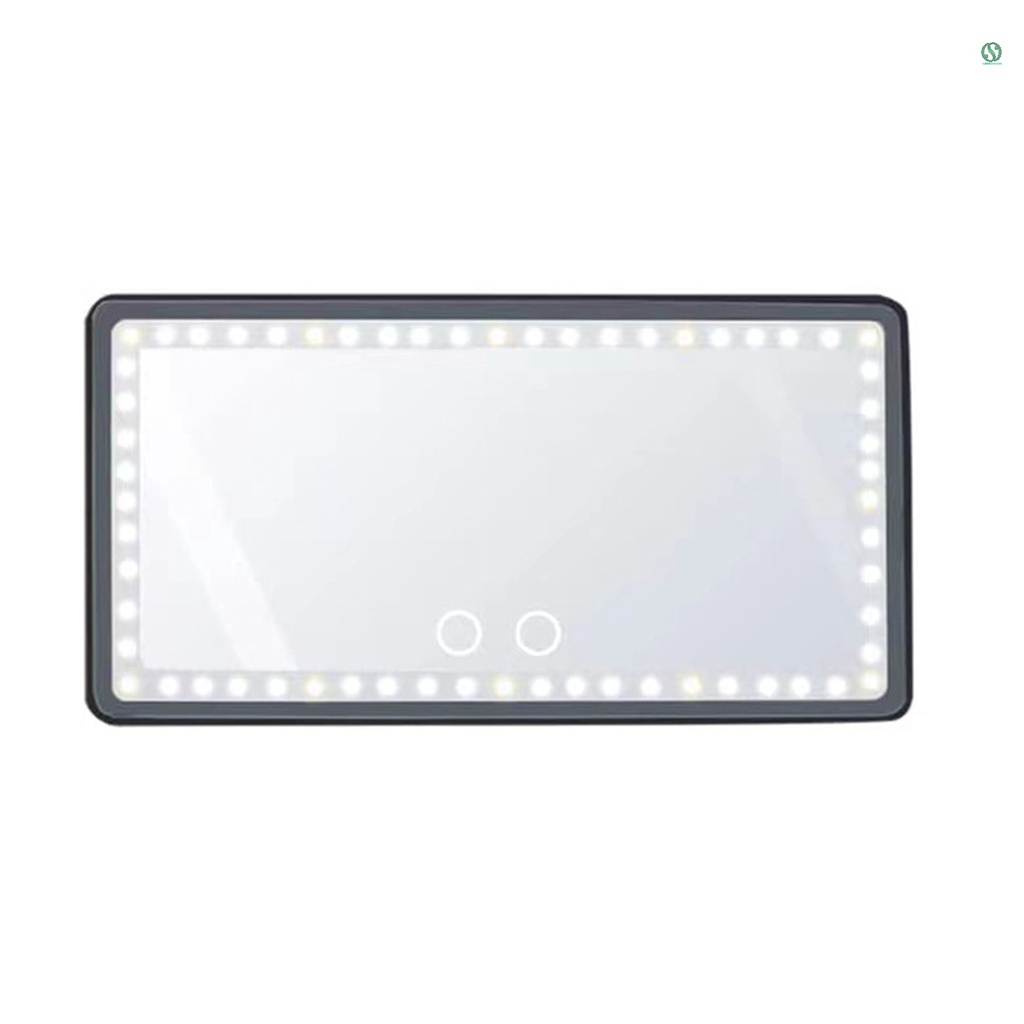Car SunVisor Vanity Mirror - Rechargeable LED Light Makeup Mirror for ...