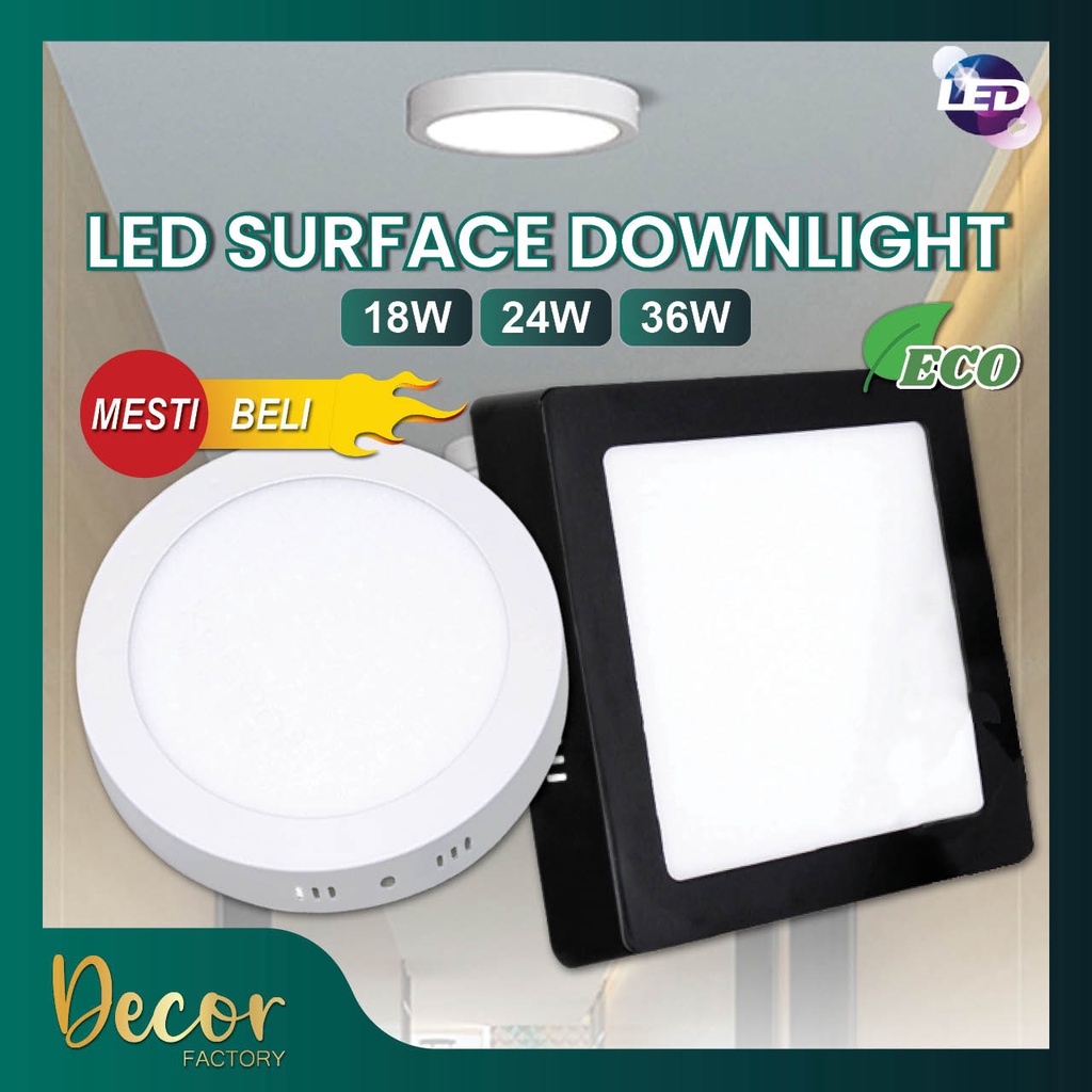 NEW Type LED Surface Downlight Round / Square 18W 24W 36W LED Panel ...