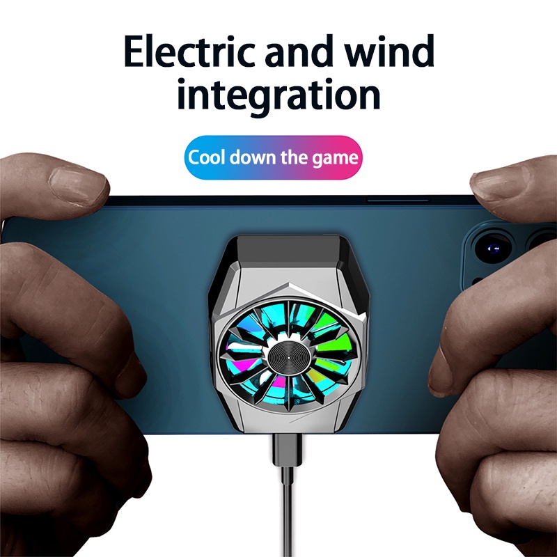 Cooling Fan X11 Portable Universal Magnetic Mobile Phone Cooler RGB ...