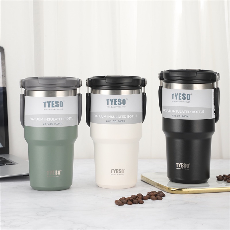 Original Tyeso 600ML Tumbler with Handle Custom Name 2 Way Drink Cold Hot Thumbler Botol Air ...