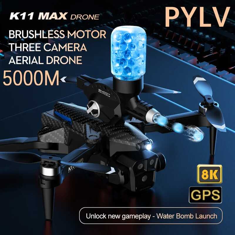 2023 New K11 Max Battle Drone Firing Water Bombs FPV Quadcopter 3 ...