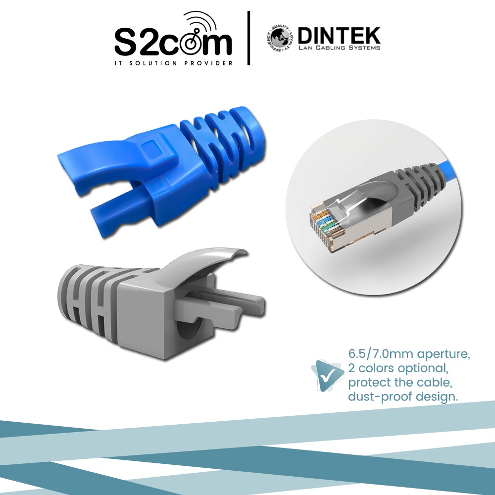 Dintek RJ45 Color-Coded Rubber Boot 6.5/7mm For Cat6 | Shopee Malaysia