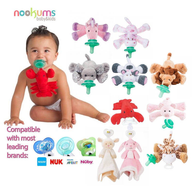 Nookums Paci-Plushies Pacifier Holders & Teethers (Assorted Pacifier ...