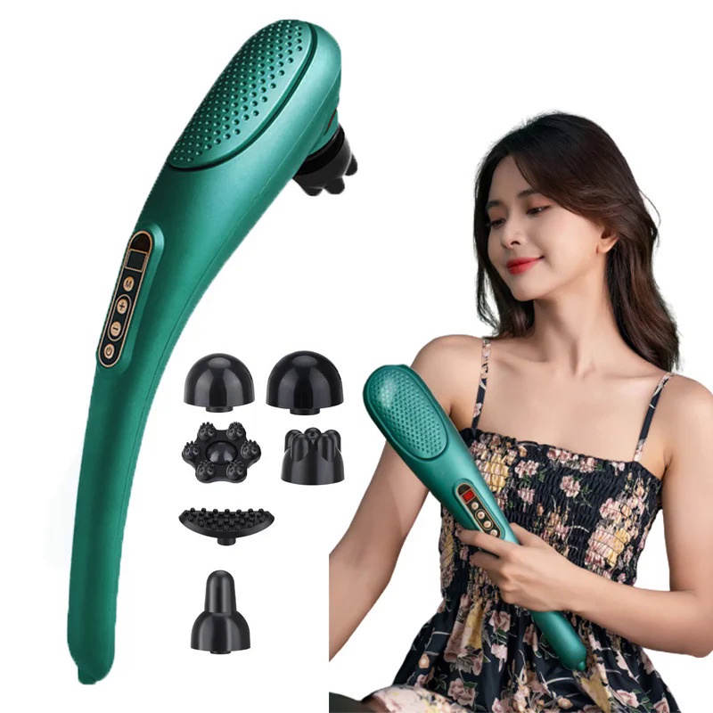 Electric Back Shoulder Massager Hand Held Infrared Heating Vibration ...