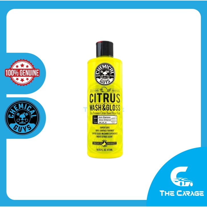Chemical Guys Citrus Wash and Gloss Concentrated Car Wash (16oz ...