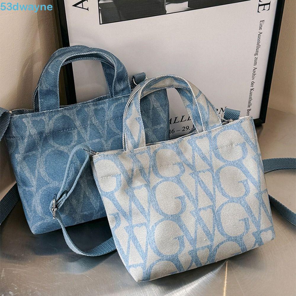 DWAYNE Letter Tote Bag, Printing Thai Gentlewoman Canvas Bag, Casual ...