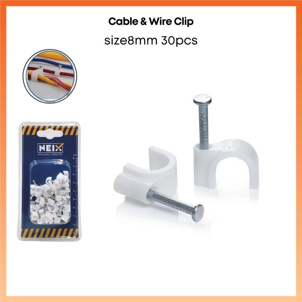 [READY STOCK] PVC CABLE CLIP / WIRE CLIP / PVC PIPE CLIP / COUDUIT PIPE ...