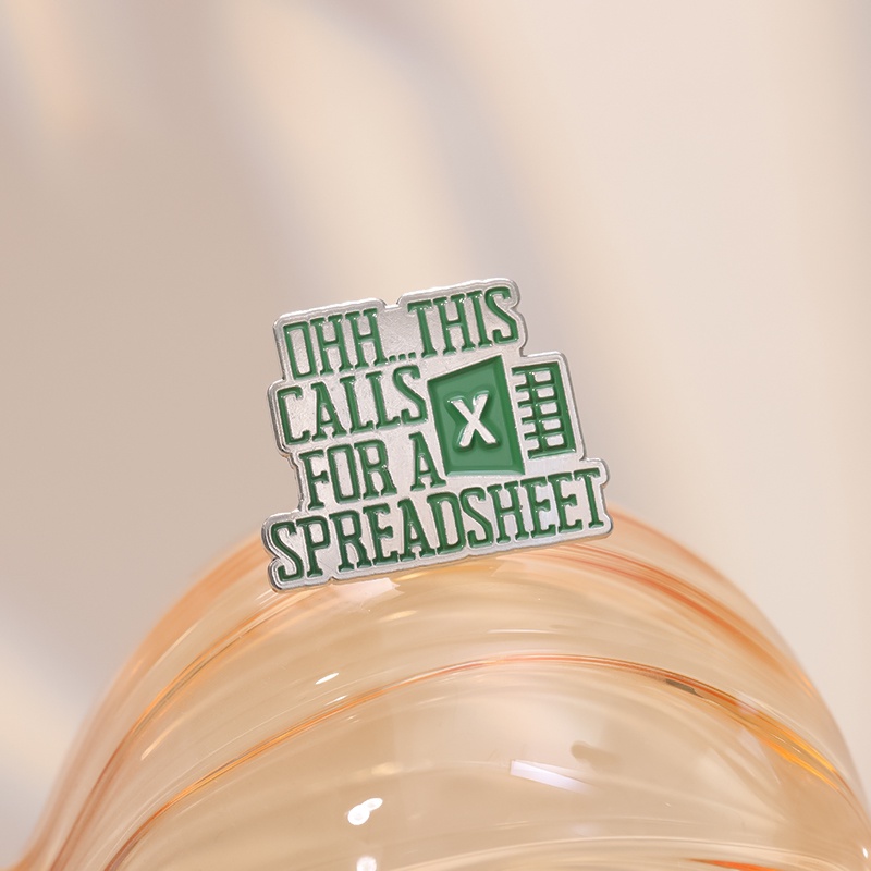 This Calls for A Spreadsheet Enamel Pins Brooches Cartoon Excel Sheet ...