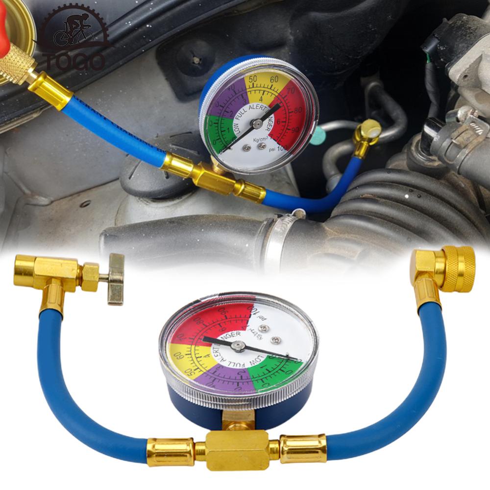 R134A Air Conditioner Gas Cooler Kit with Pressure Gauge Refrigerant ...