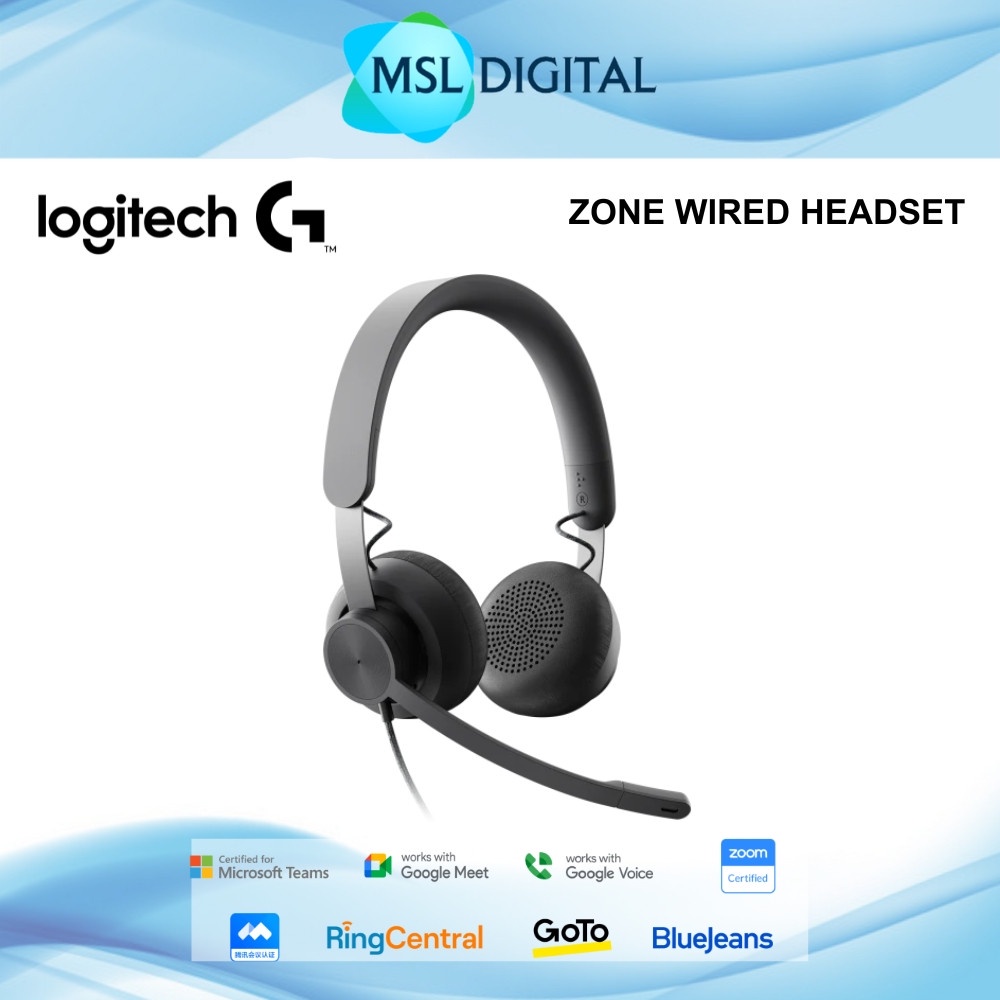 Logitech Zone Wired Headset | Multiple Connections (TypeC/TypeA ...
