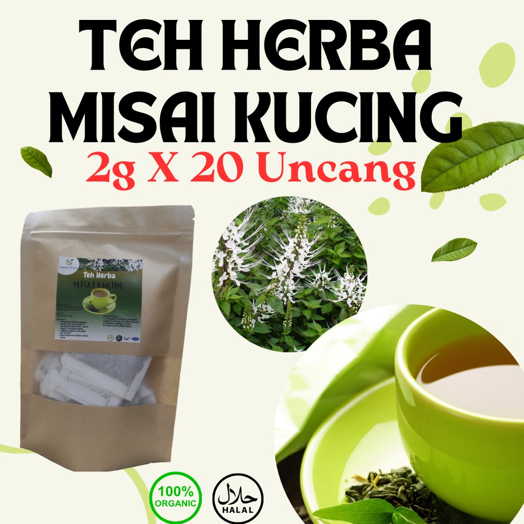 20 Uncang Teh Misai Kucing | Orthosiphon aristatus Tea | Organic drink ...