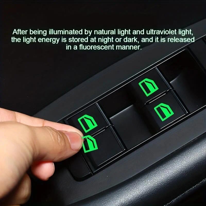 Fluorescent Window Lifter Switch Decals - Car Interior Styling ...