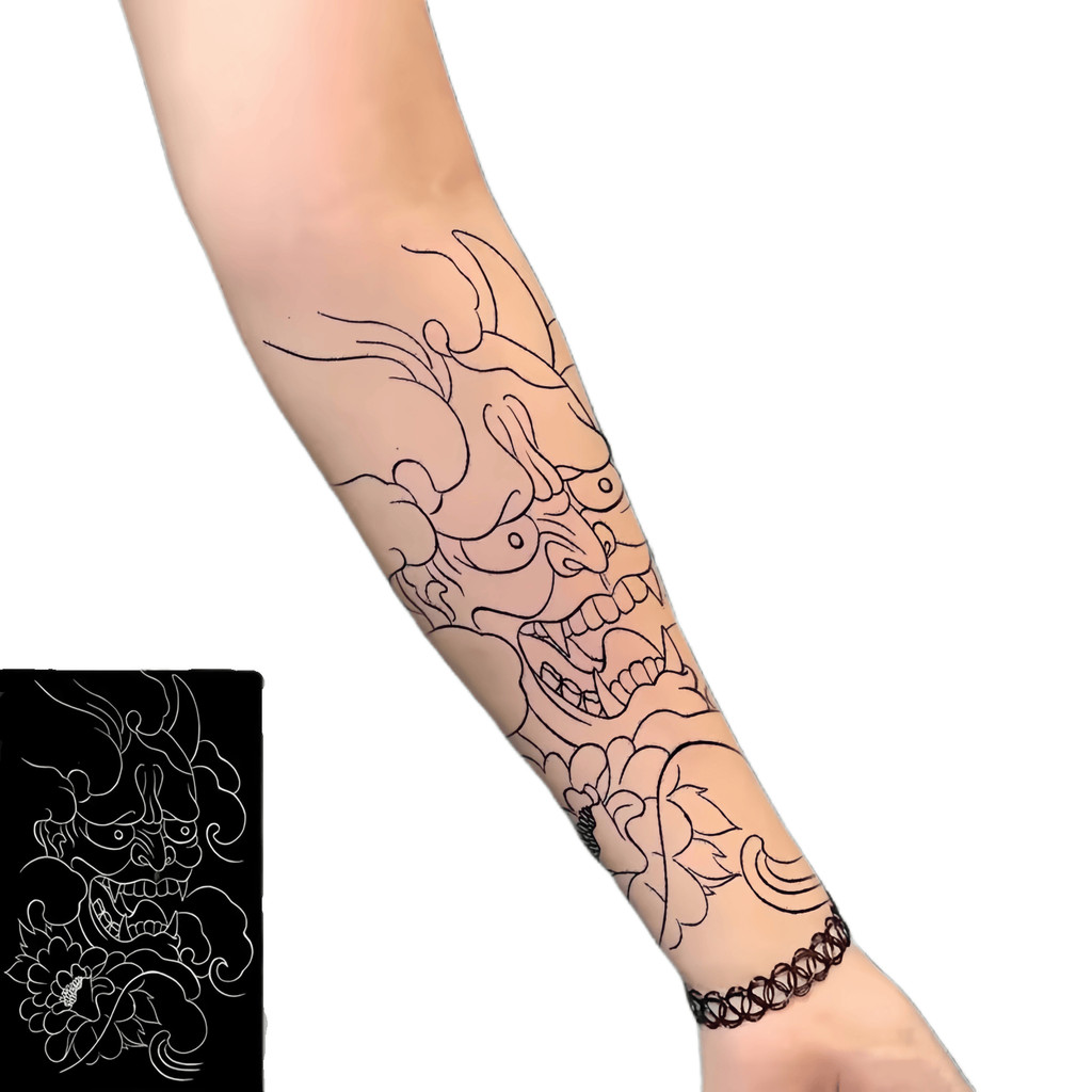 Tattoo Stickers Forearm Tattoos Fake Men Women Half Armor Waterproof ...