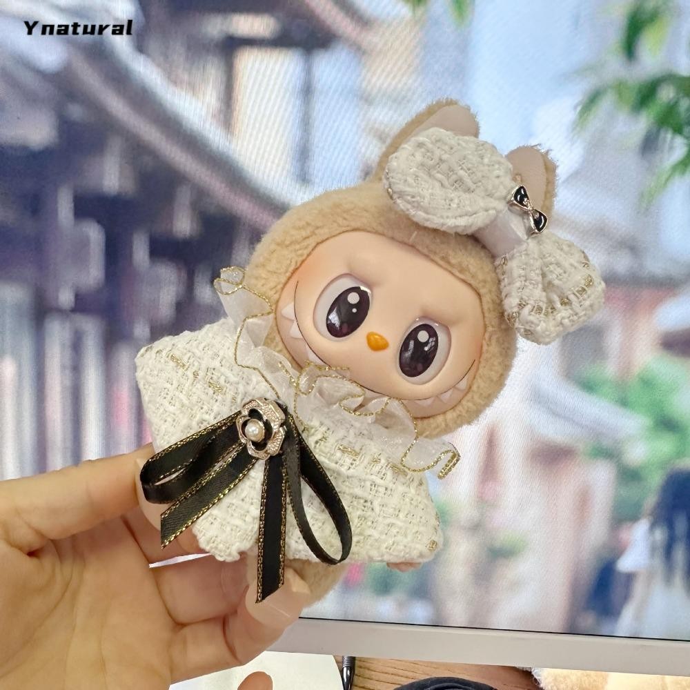 YNATURAL Labubu Cape Skirt Dress Suit, POP MART Handmade Labubu Doll ...