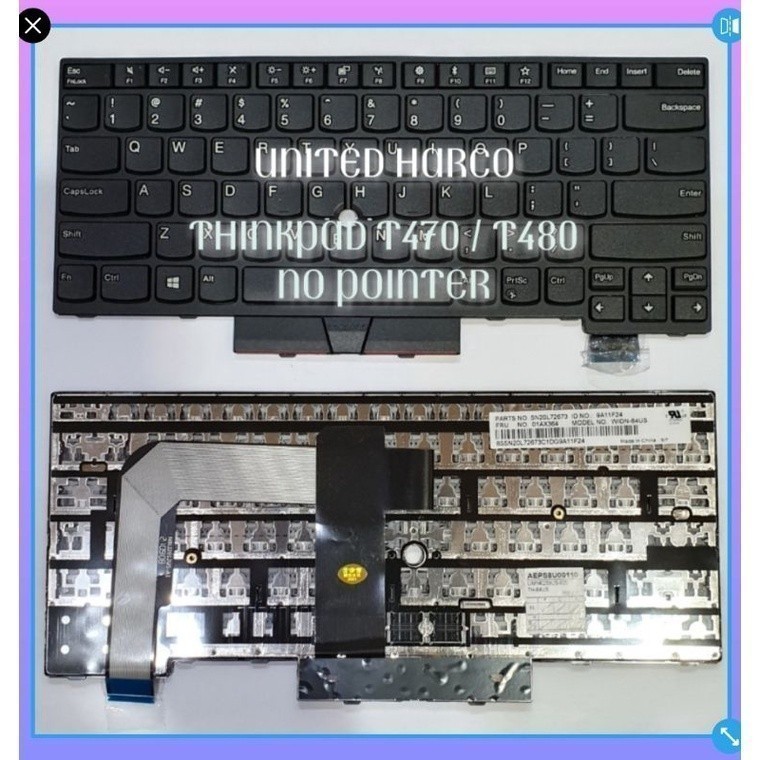 Lenovo THINKPAD T470 T480 A475 A485 T NO BACKLIT & NO POINTER SERIES ...