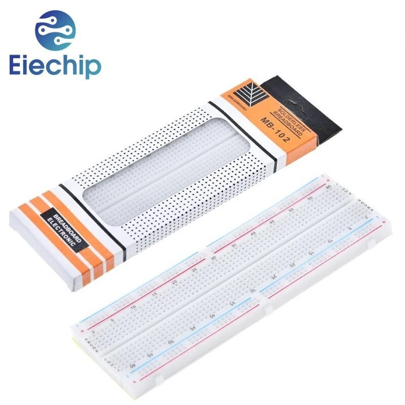 Mb102 Red Blue Line Mini Breadboard White/Transparent Color Solderless ...