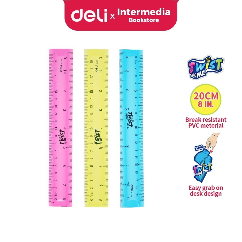 Deli E6208 School Drafting Flexible Folding Ruler for compact and ...