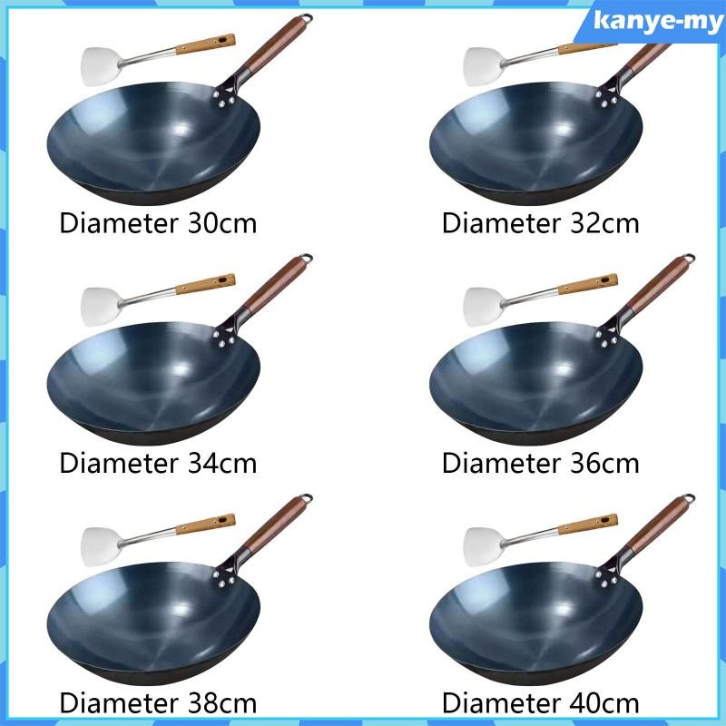 [KY] Wok Pan Manual Forging Iron Pan General Induction Cooker Gas Stir ...