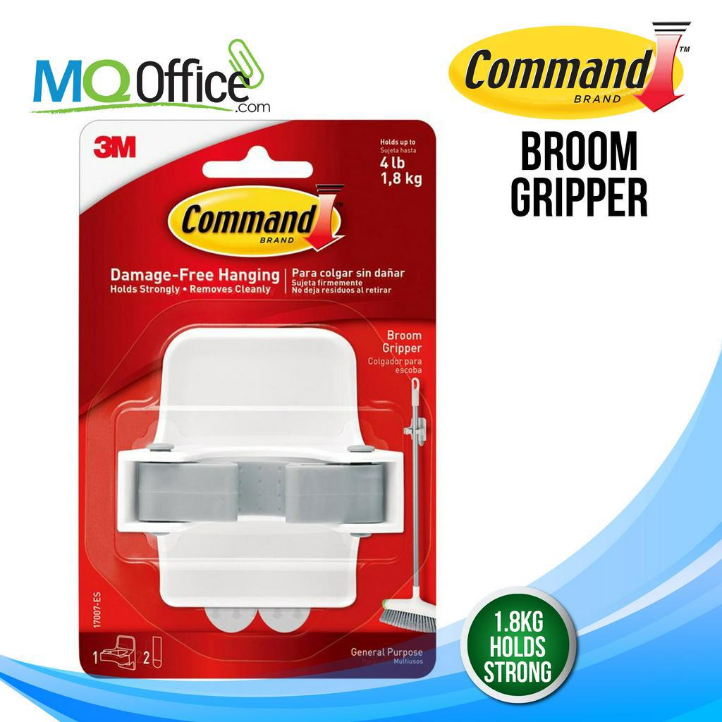 3M Command 17007 Broom Gripper Magic Organize Broom Mop Sweeper Holder ...