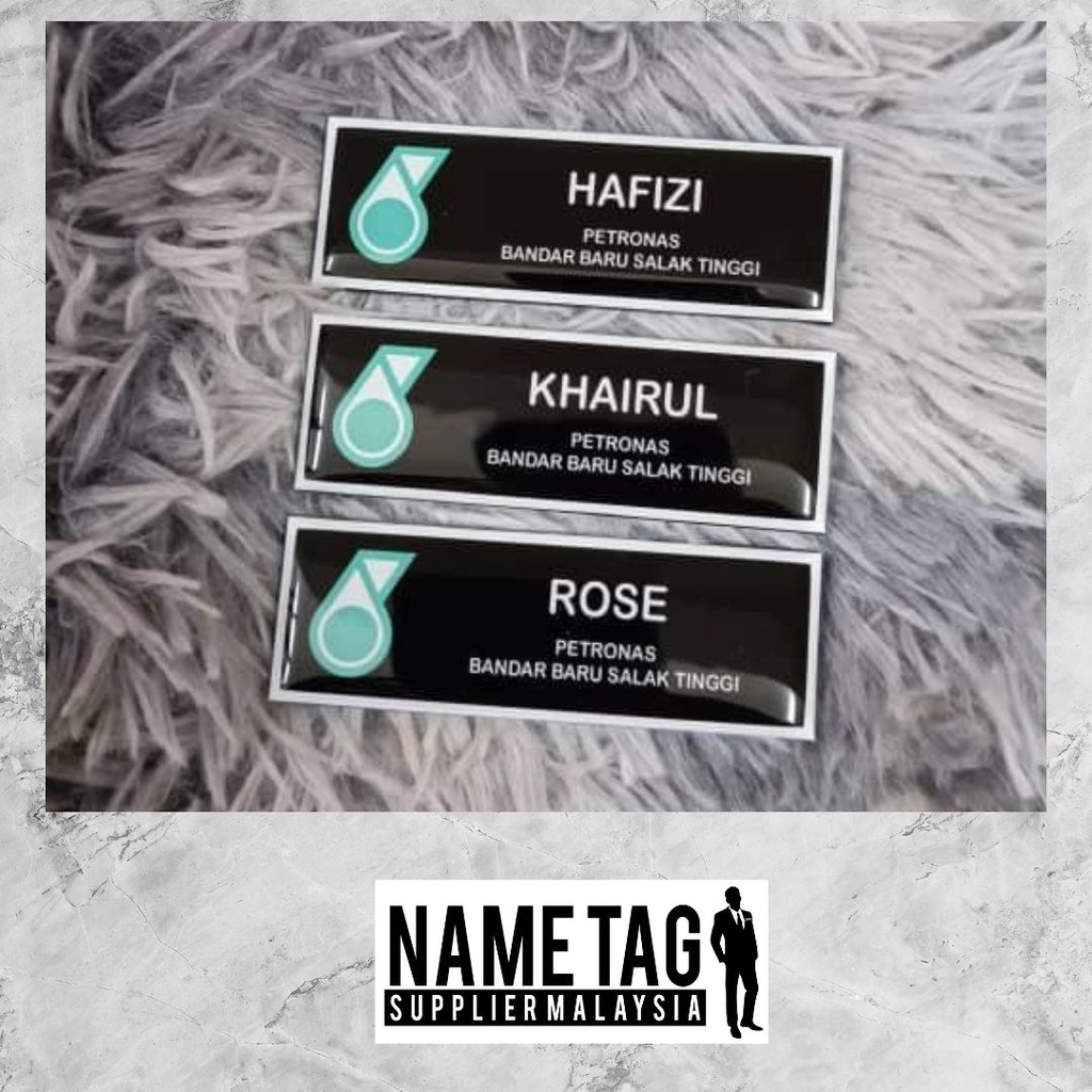 NAME TAG EPOXY ACRYLIC PETRONAS (75x25MM) | Shopee Malaysia
