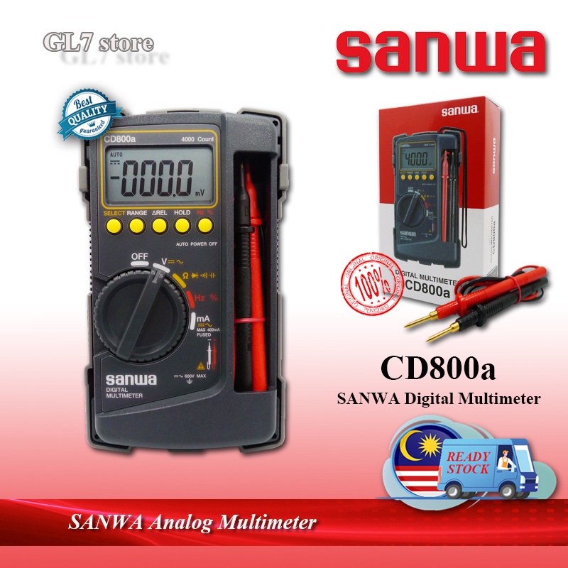 ORIGINAL SANWA CD800a DIGITAL MULTIMETER CD-800a SANWA MULTITESTER ...