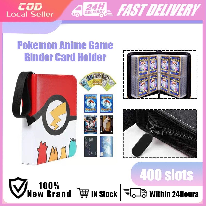 Pokemon Card Book 4 Grid Game Card Pack EVA Business Card Book Leather ...