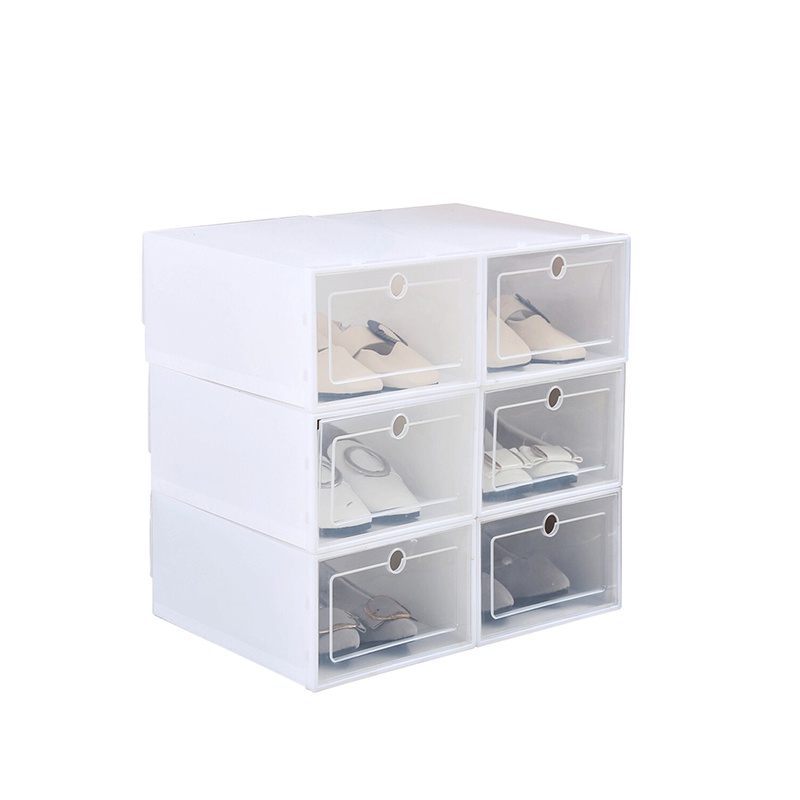 STANDARD SIZE Stackable Shoe Box Foldable Shoes Rack Attachable Storage ...